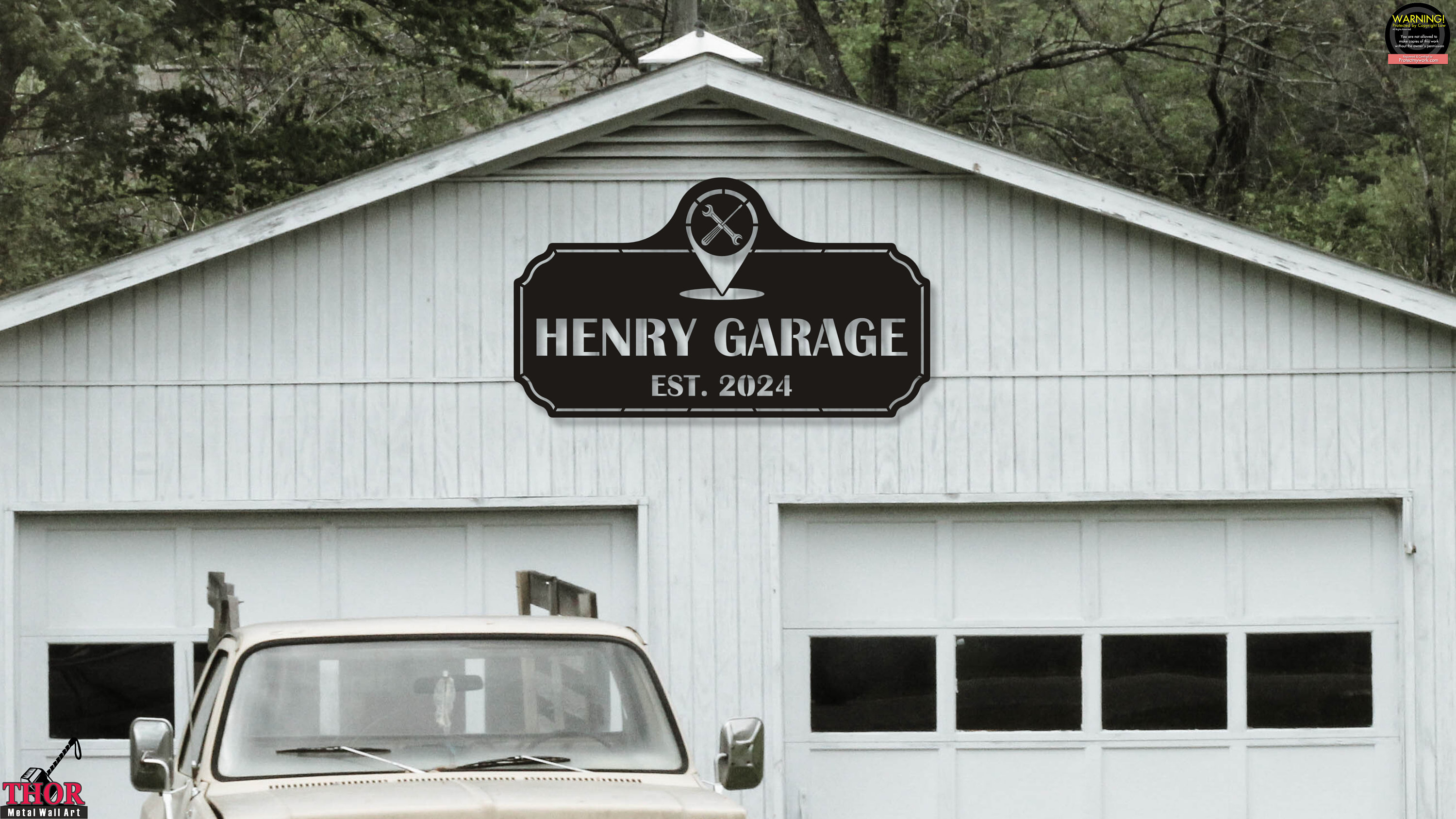 Custom Metal Garage Sign, Personalized Workshop Decor - Etsy