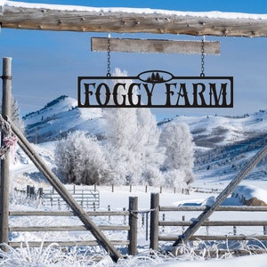 Farm Sign Metal, Custom Farm Signs, Farmhouse Sign, Ranch Entrance ...