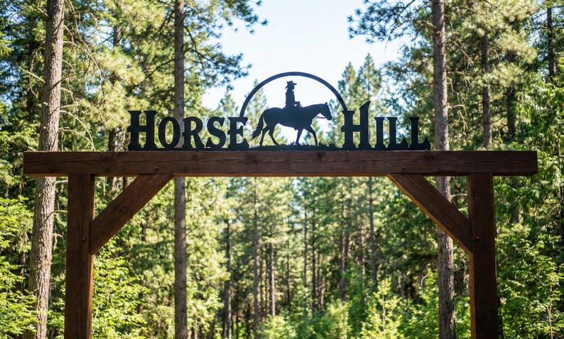 Custom Metal Ranch Sign – Personalized Farmhouse Name Plaque - Rustic ...