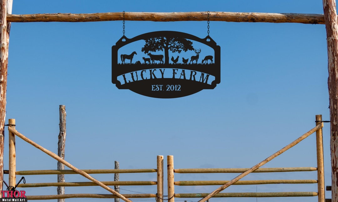 Farm House Sign, Barn Sign, Ranch Gate Ornament, Pole Barn Sign ...