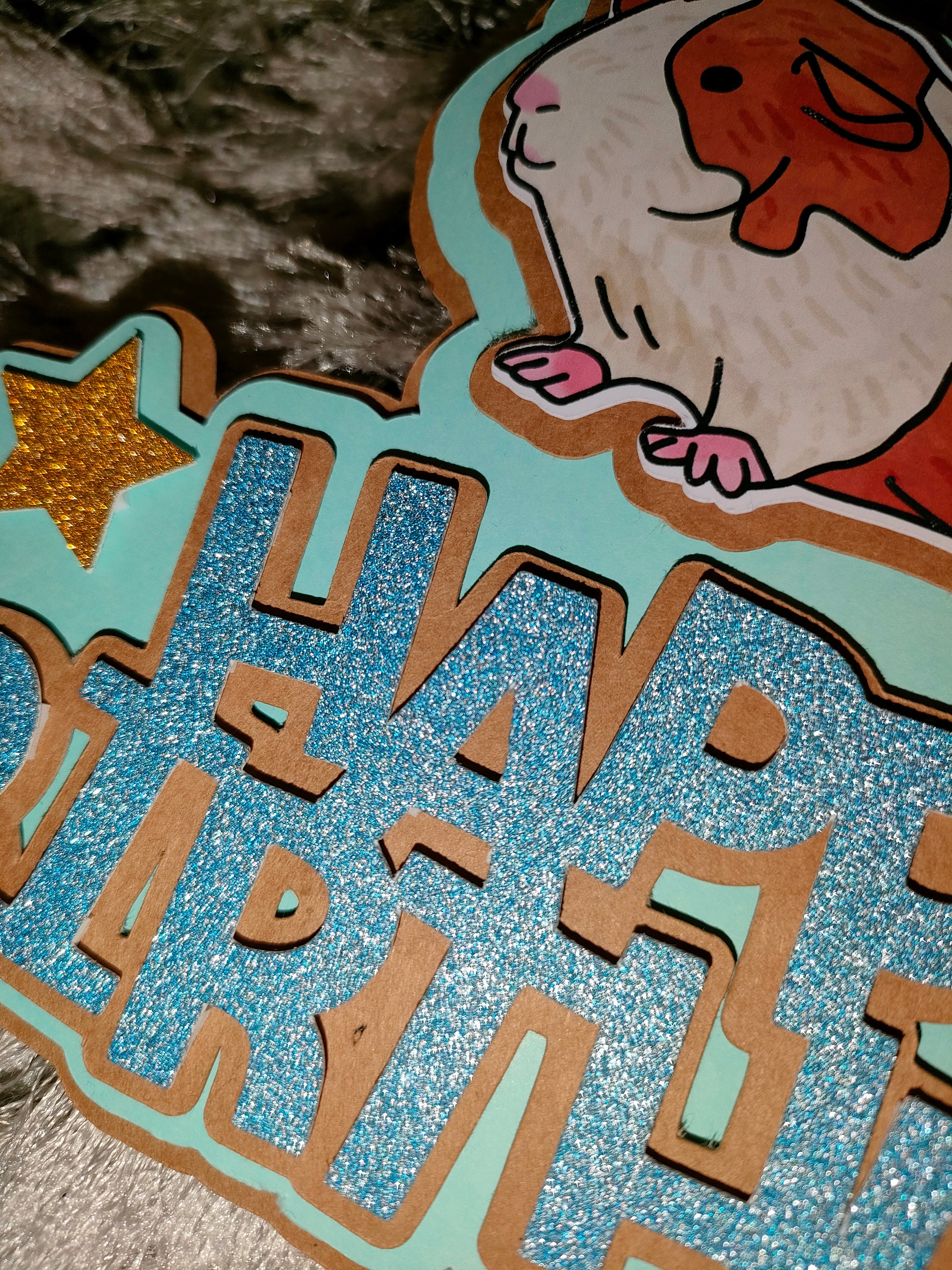 Guinea Pig Cake Topper Happy Birthday Cake Topper Guinea | Etsy UK