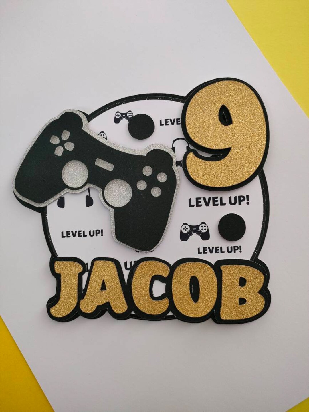 Gamer Cake Topper Level up Cake Topper Game Controller Cake Topper Boys ...