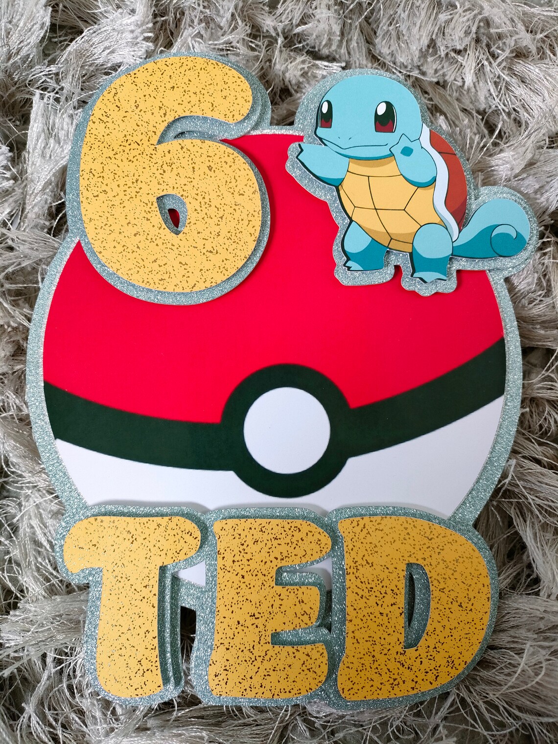 Personalised Pokemon Cake Topper Pokemon Poke ball | Etsy