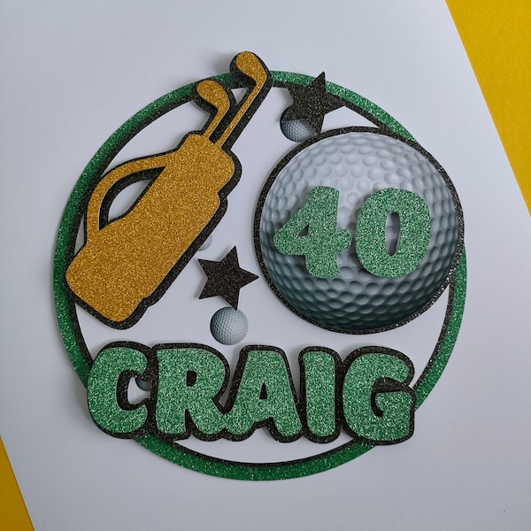 Golf Cake Topper - Etsy UK