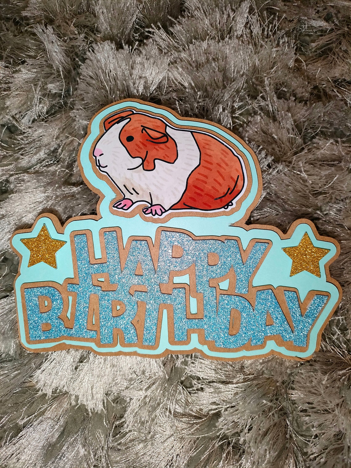 Guinea Pig Cake Topper Happy Birthday Cake Topper Guinea | Etsy UK