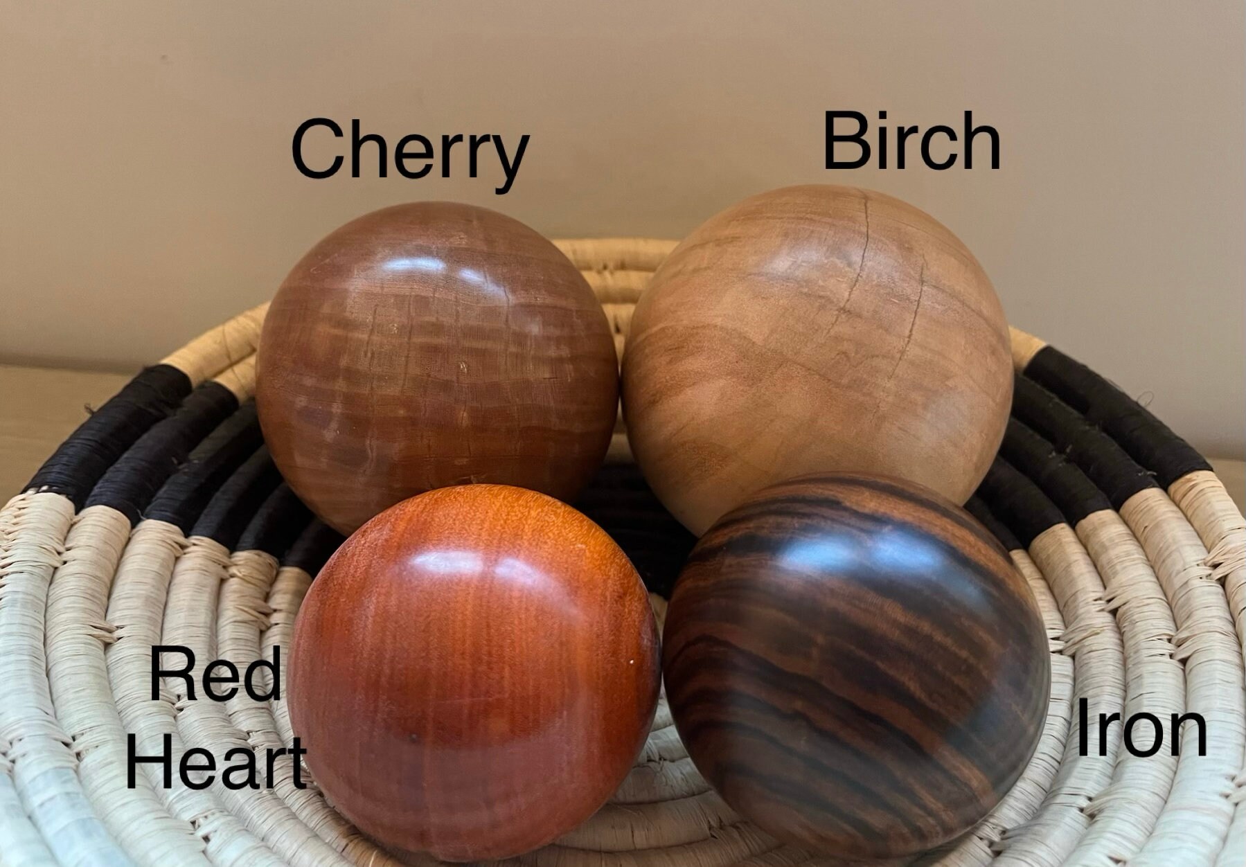 Artisan Handmade Wood Balls 2.5 4 Home Decor Unique Gift Cedar, Elm ...