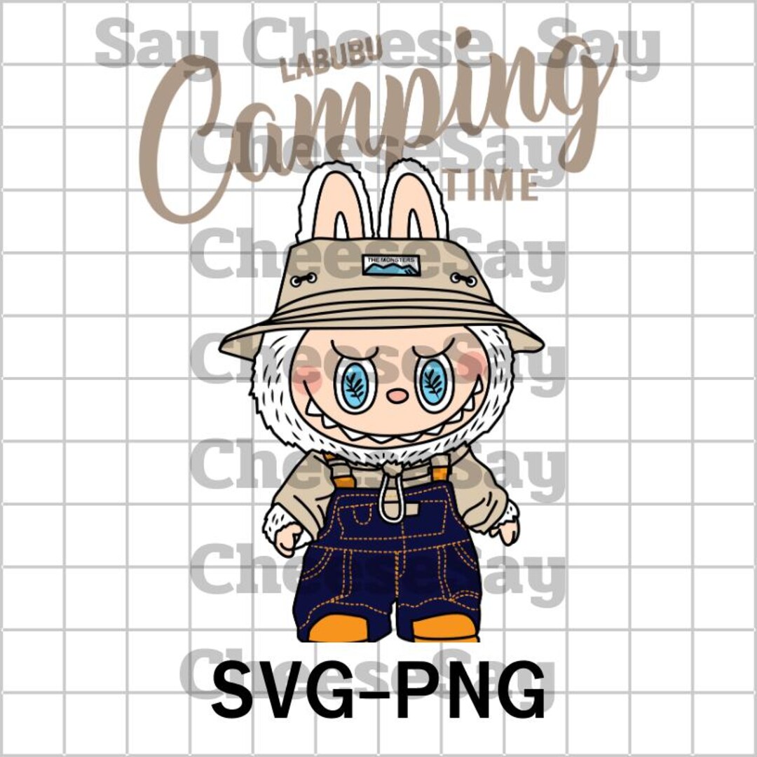Labubu Camping Svg Bundle, Svg Cut File for Cricut,labubu Camping Face ...