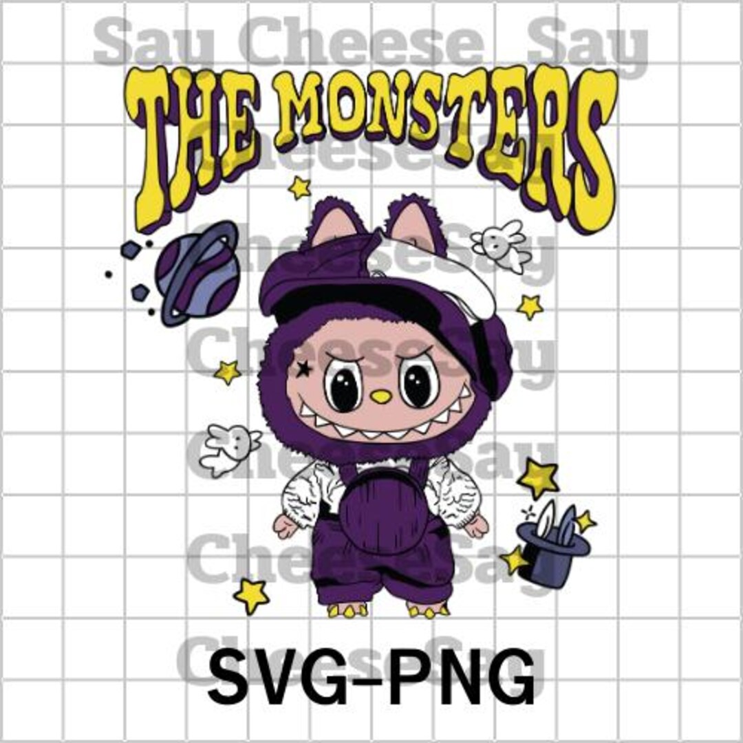Labubu the Moster, Digital Download SVG and PNG - Etsy UK