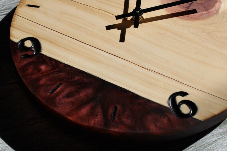 Epoxy Cedar Wood Clock - Etsy