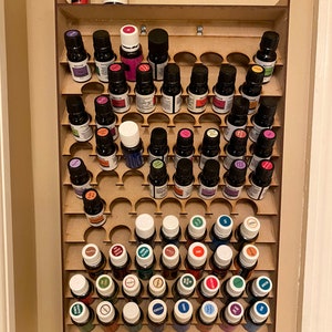 Wall Mounted Essential Oils Rack - Holds 75+ Oils - Etsy
