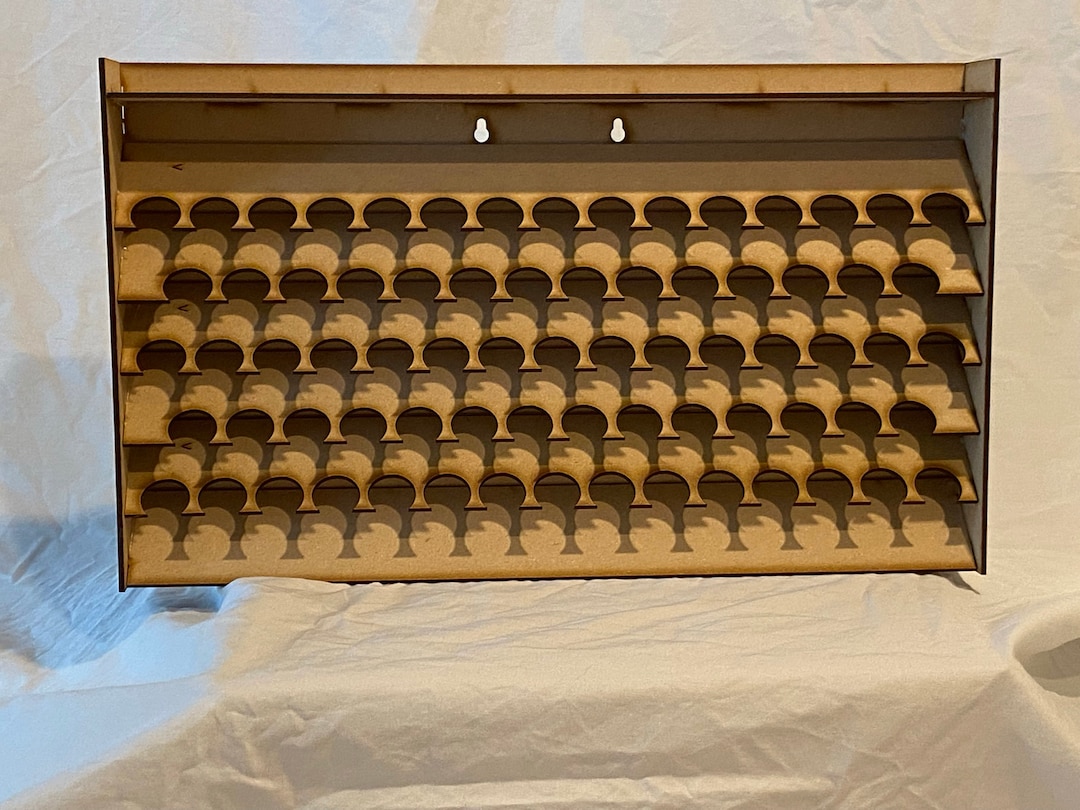 Wall Mounted Hobby Paint Storage Rack - Horizontal - Etsy