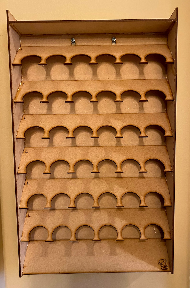 Vertical Wall Mounted Paint Storage Rack for Craft Paints / - Etsy