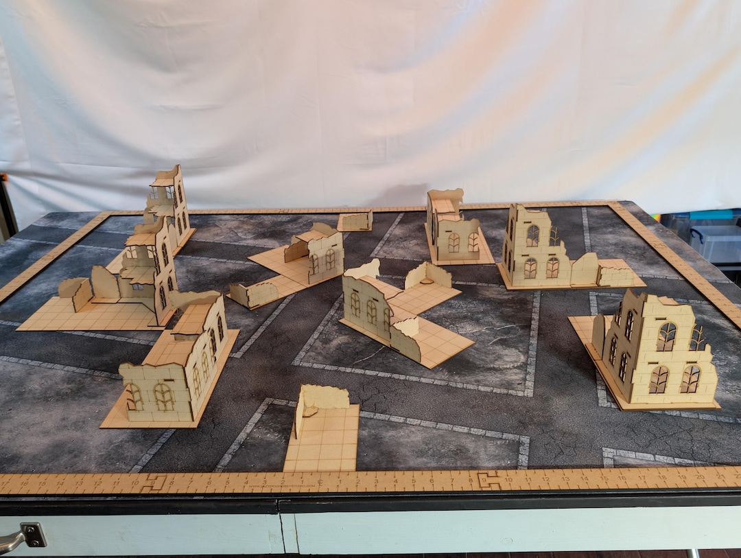 Wargaming Terrain Set: MDF Ruin Layouts for 40K Tournament - Etsy