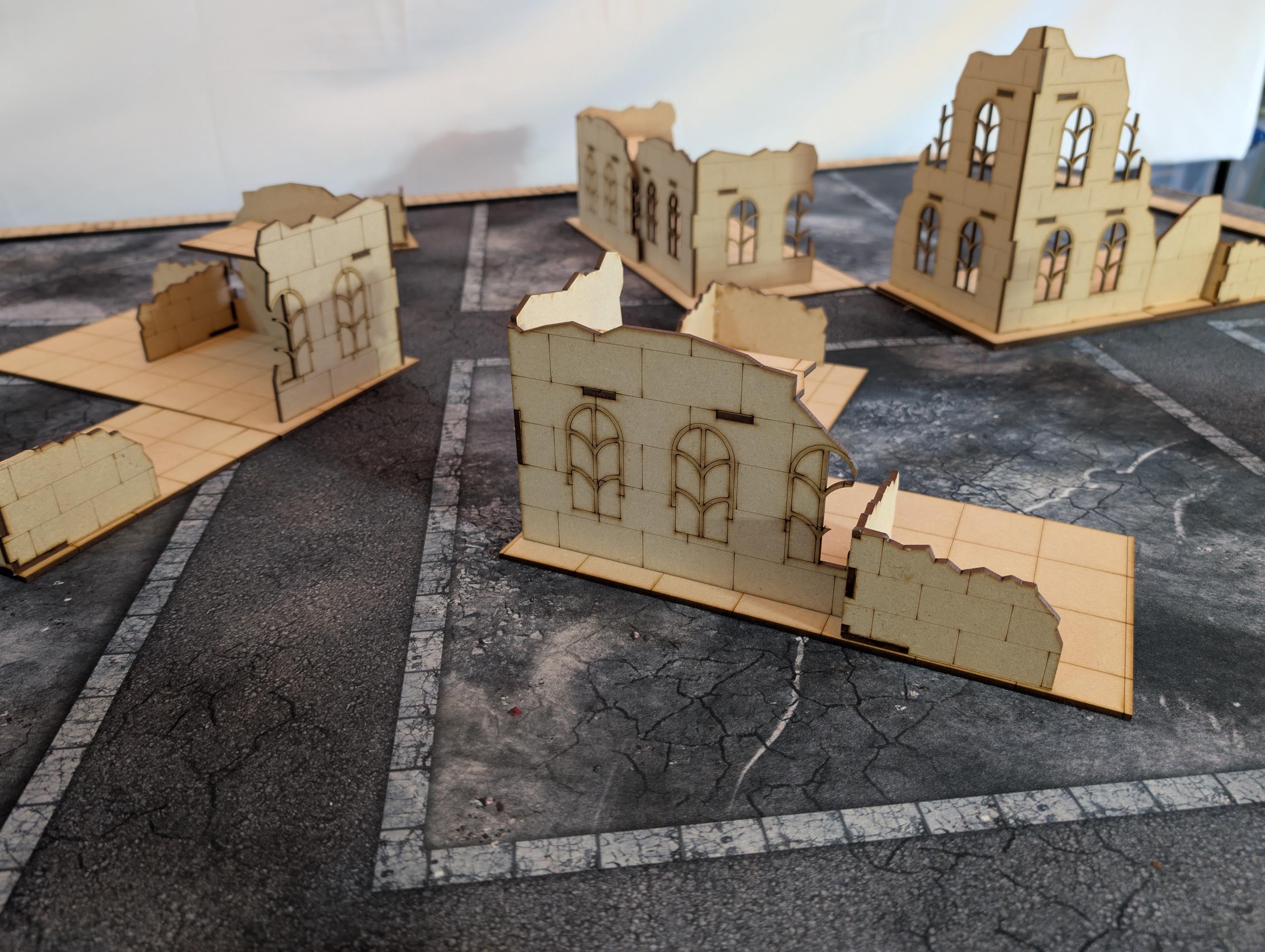 Wargaming Terrain Set: MDF Ruin Layouts for 40K Tournament - Etsy