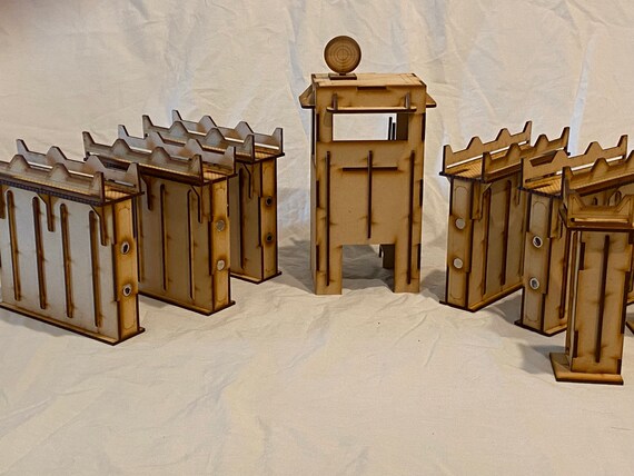 War Gaming Terrain Walls and Guard Tower Set - Etsy