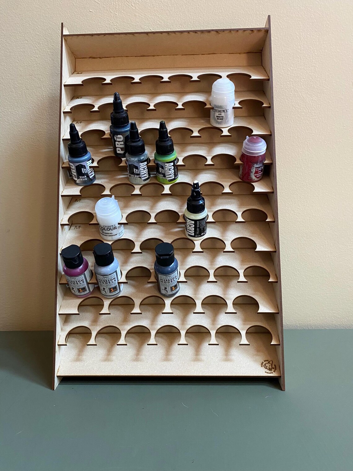 Angled Free Standing Desktop Paint Rack - Etsy