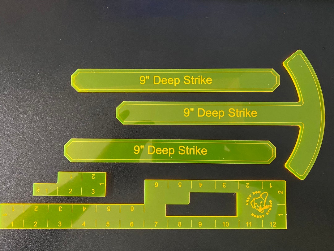 Acrylic Rulers and Deep Strike Guages 40K - Etsy