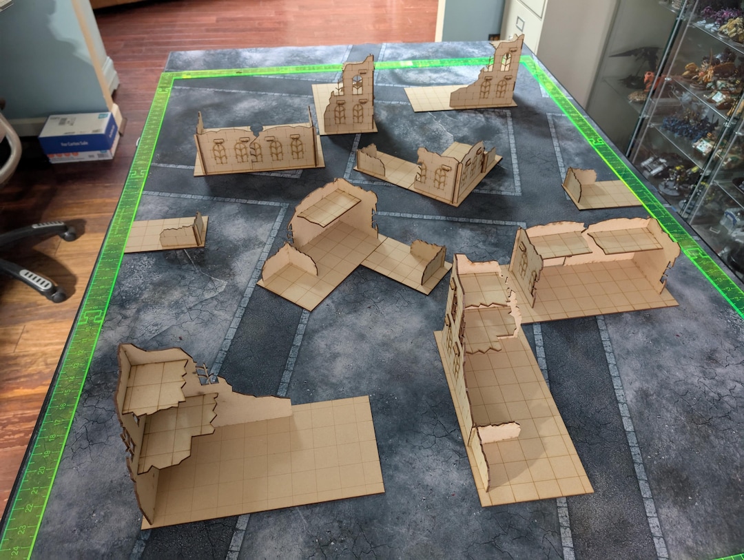Wargaming Terrain Set: Collapsible MDF Ruins for Current Edition ...
