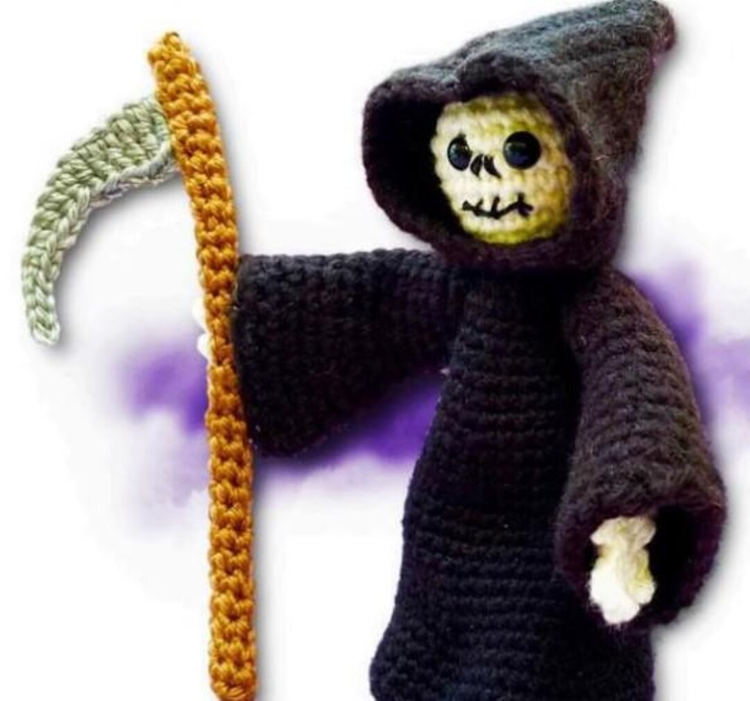 Amigurumi Grim Reaper Doll for Halloween Crochet Doll Pattern ...