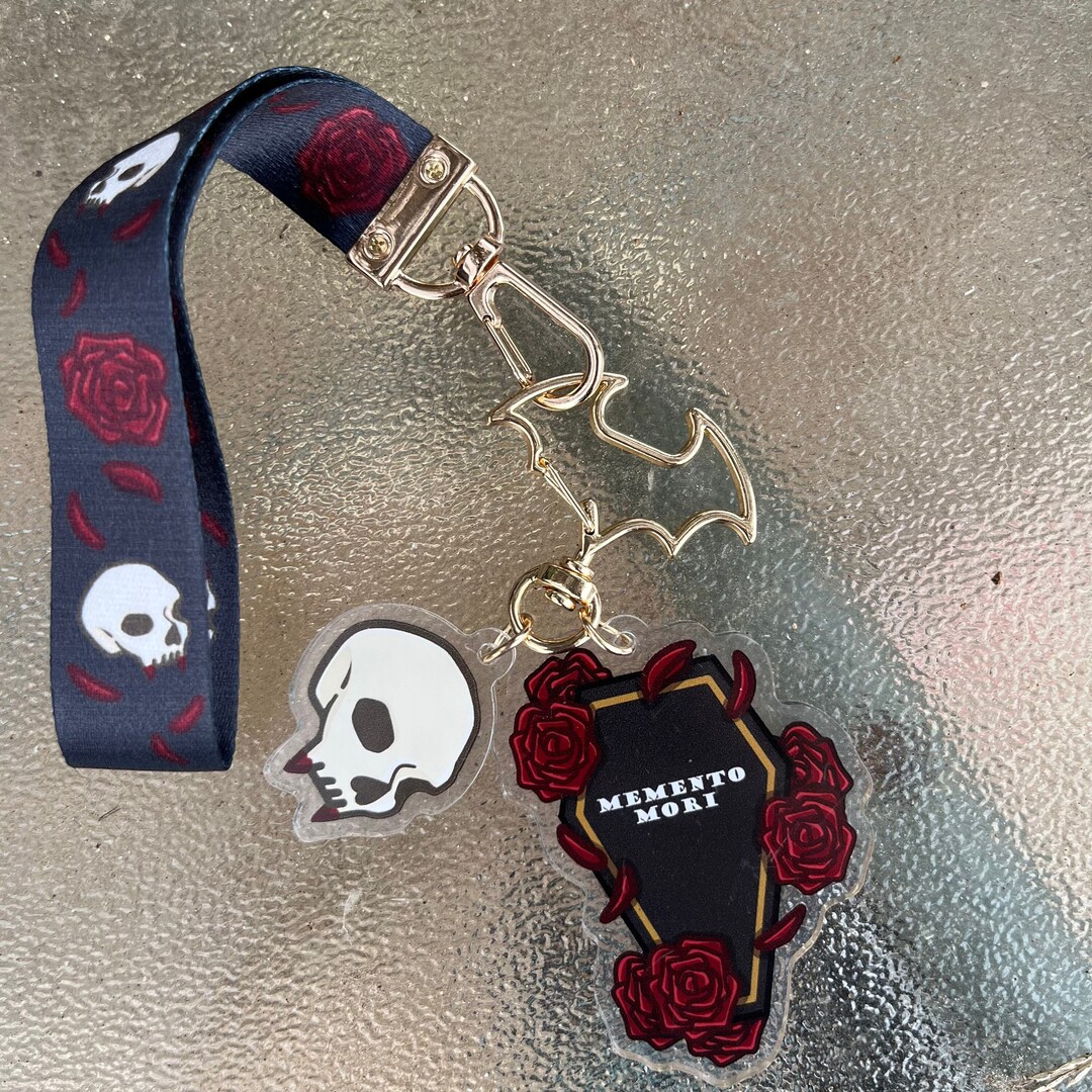 Gothic Coffin Acrylic Lanyard Keychain - Etsy