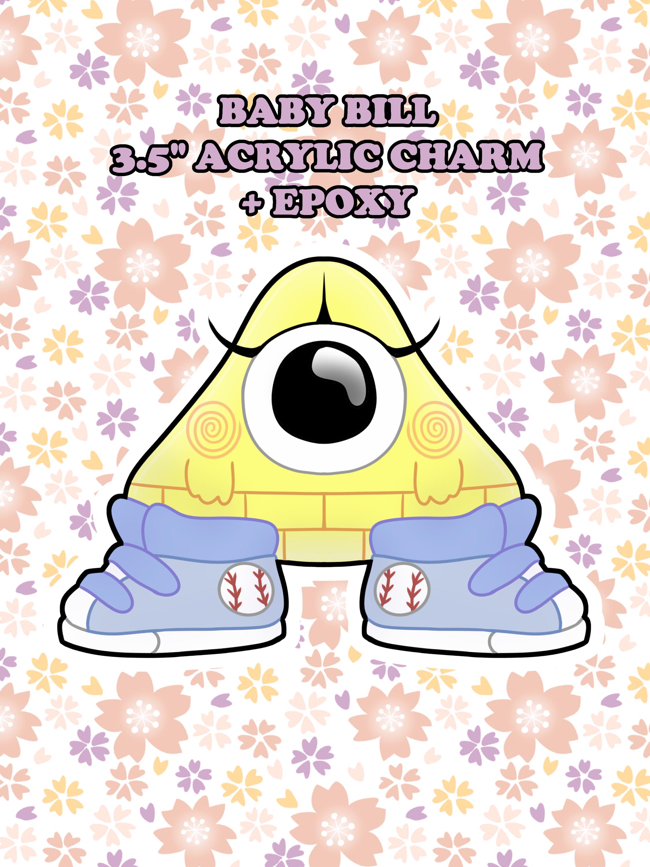 Gravity Falls Baby Bill Cipher 3.5" Acrylic + Epoxy Keychain - Etsy