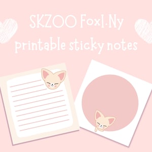 SKZOO Foxi.ny Printable Sticky Notes - Etsy