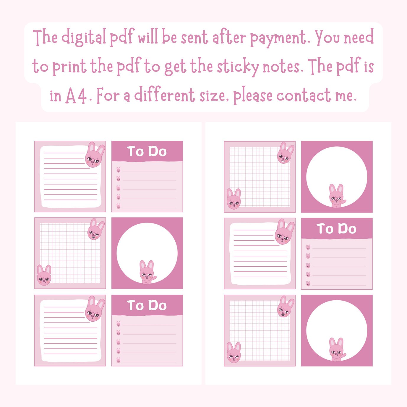 SKZOO Dwaekki Printable Sticky Notes - Etsy