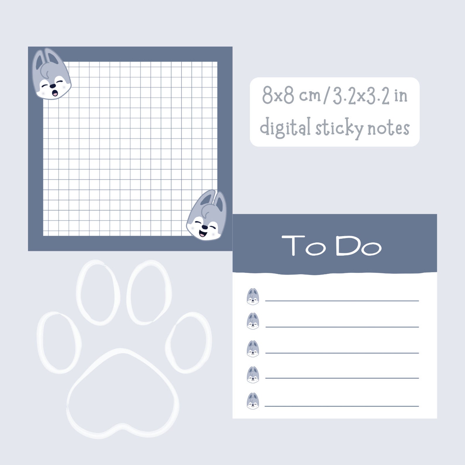 SKZOO Wolf Chan Printable Sticky Notes - Etsy