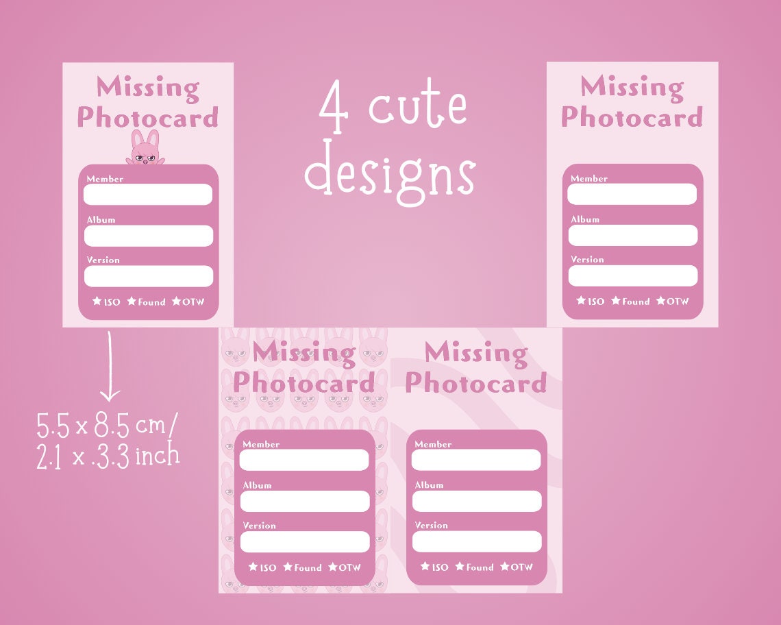 SKZOO Dwaekki Printable Photocard Placeholders - Etsy
