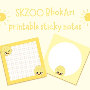 SKZOO Bbokari Printable Sticky Notes - Etsy