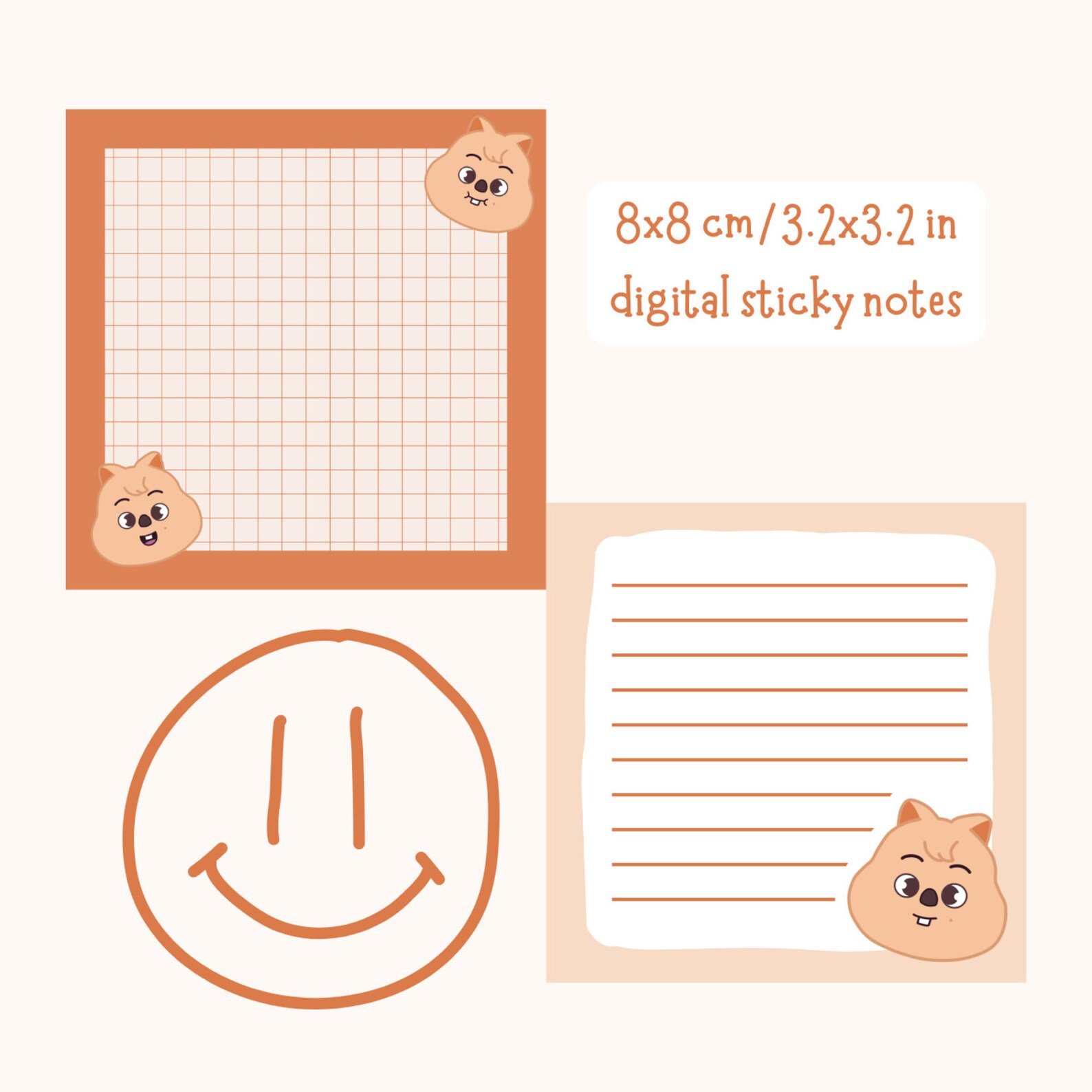 SKZOO HAN QUOKKA Printable Sticky Notes - Etsy