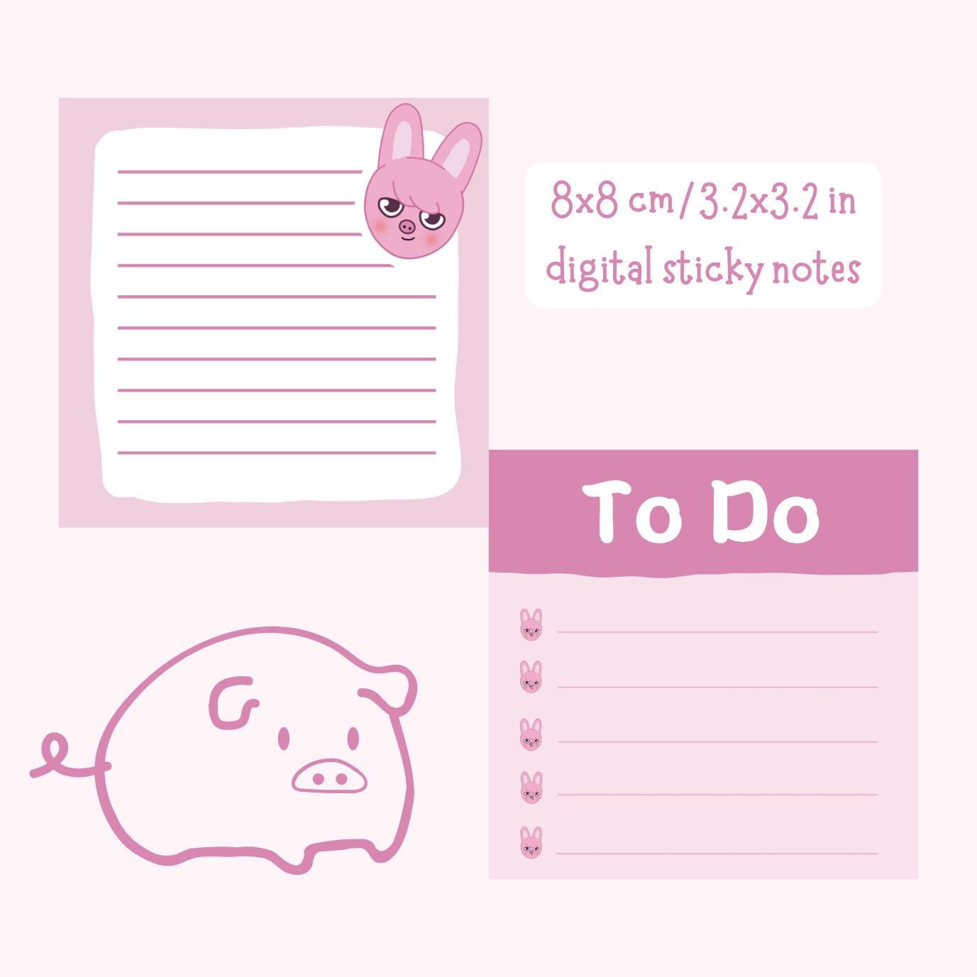 SKZOO Dwaekki Printable Sticky Notes - Etsy