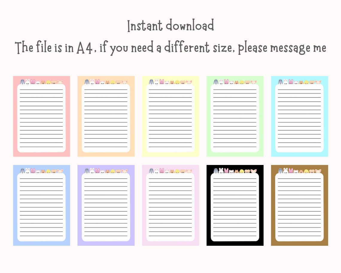 SKZOO Printable Letter Paper Set - Etsy