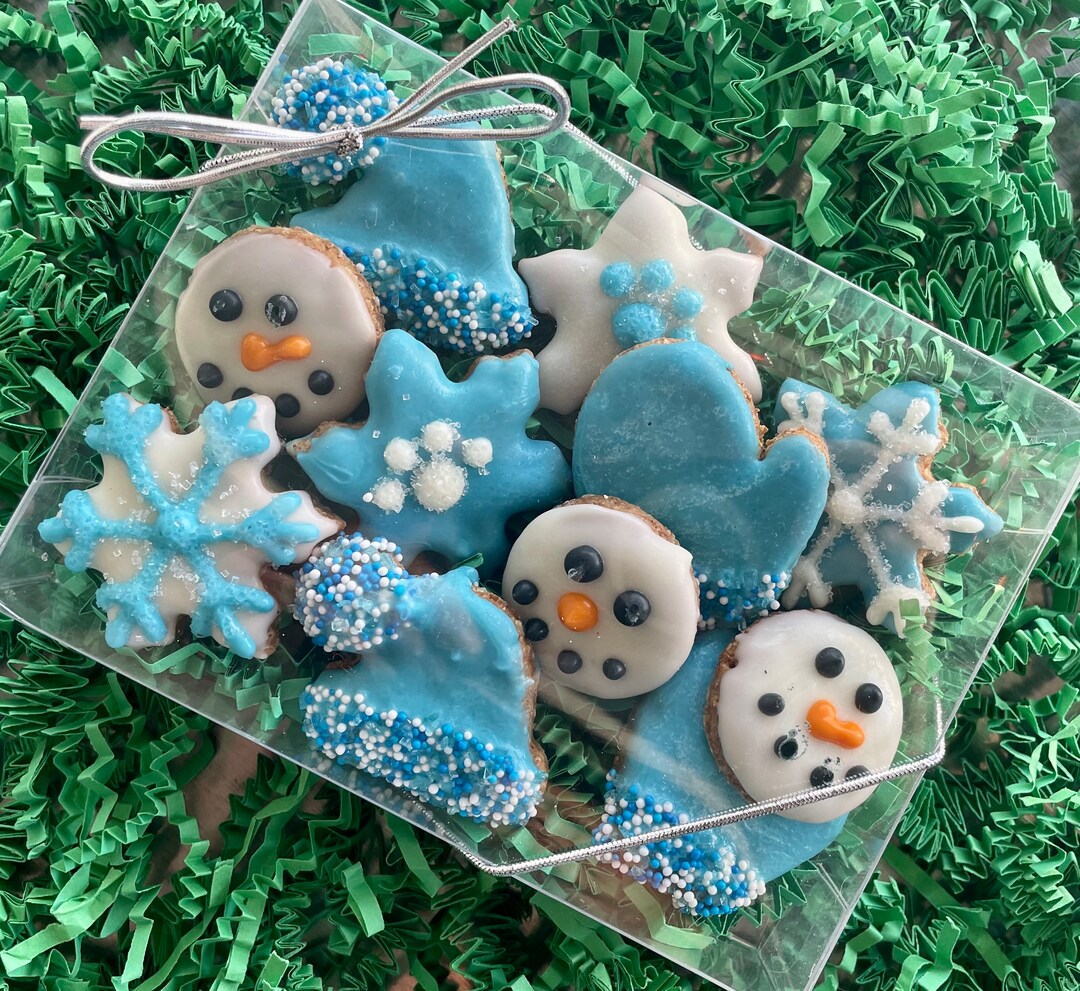 12 Pc Wintery Mix Dog Treats Gift Box Winter Dog Treats Hanukkah ...