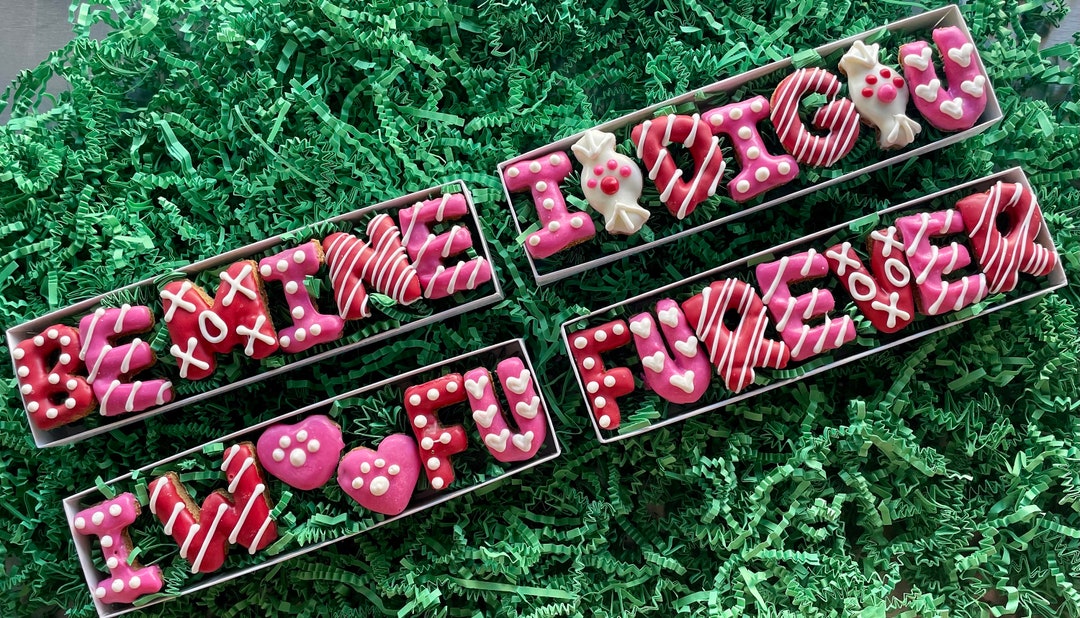 Say I WOOF U Valentines Day Dog Treats Valentines Dog Treat Cute Dog ...
