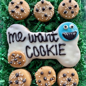 Me Want COOKIE Treat Gift Set/ Cute Dog Treats / Dog Pun Treats / Funny ...