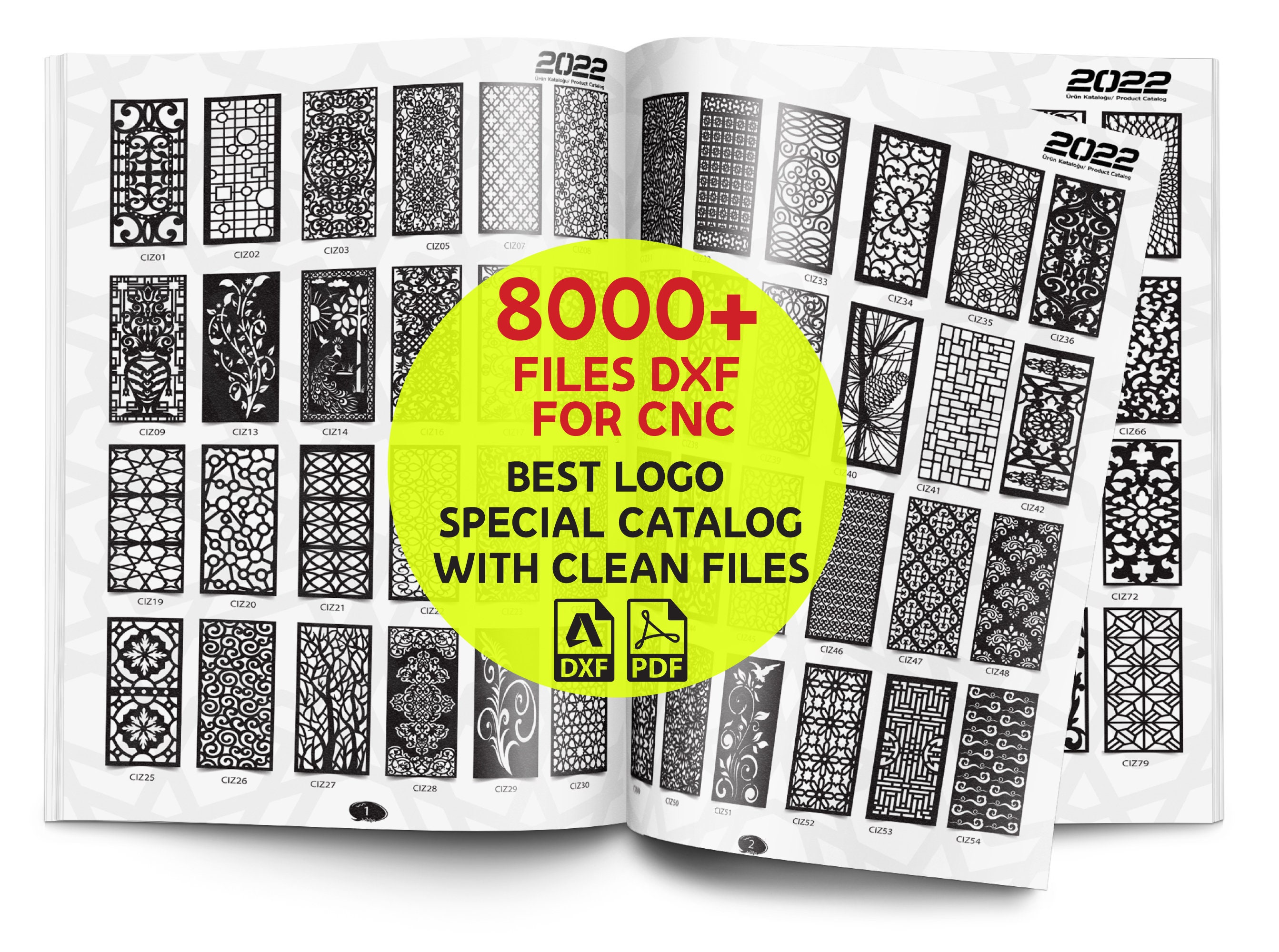 8K+ Decorative Panel DXF Files | CNC Laser Cut Room Divider (PDF ...