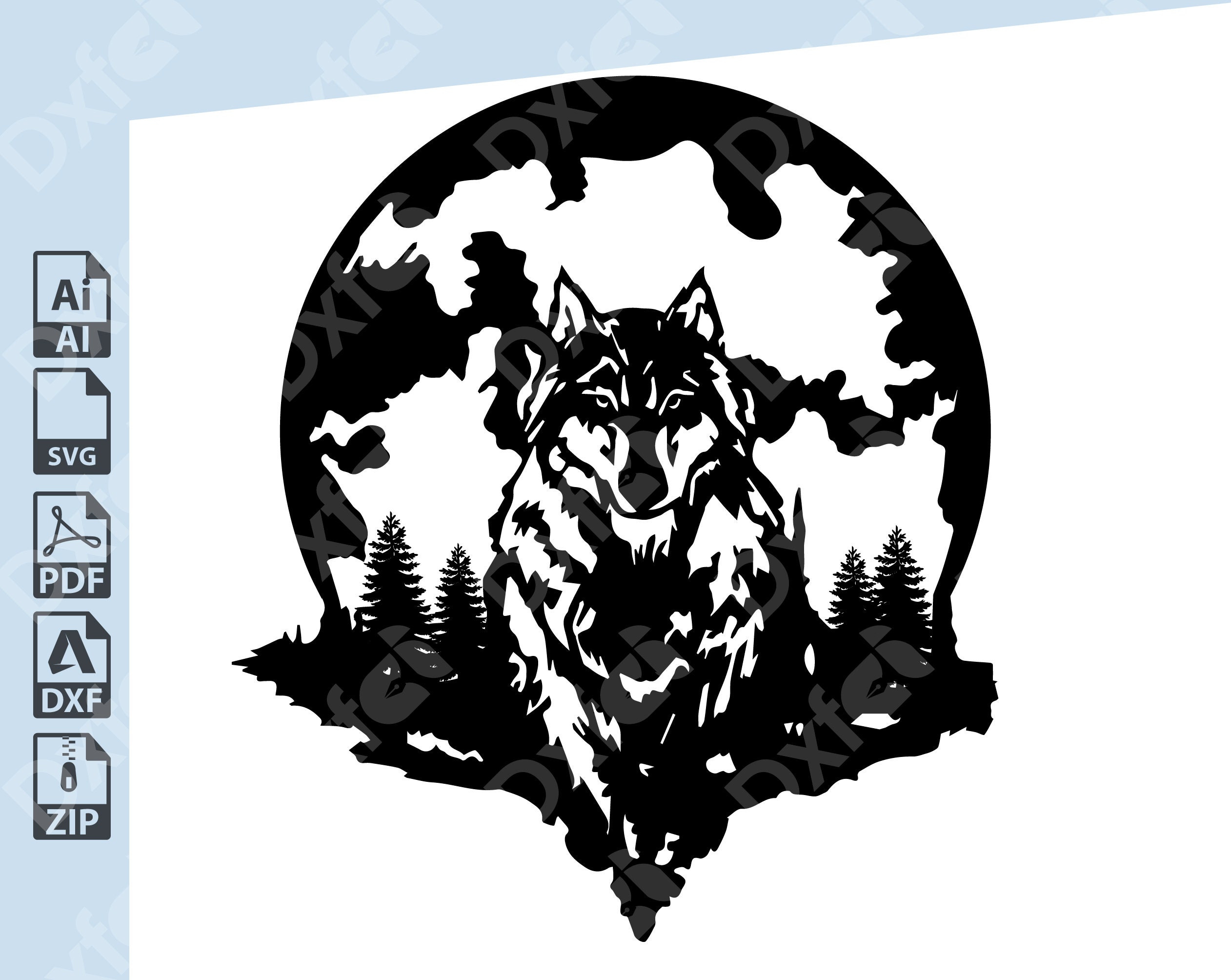Wolf SVG Wolf Art, Wolf Mountain, Wolf PNG, Wolves Svg,laser Cut File ...