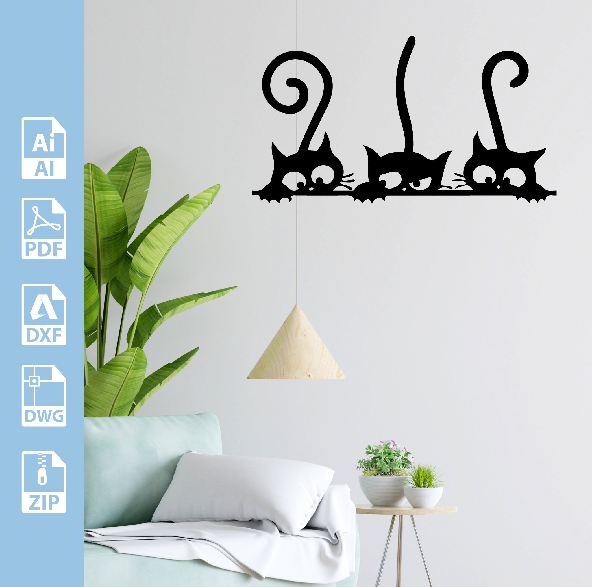 Cat Dxf Kitten Svg Pdf Digital Download Laser Cut Cnc Cutting - Etsy