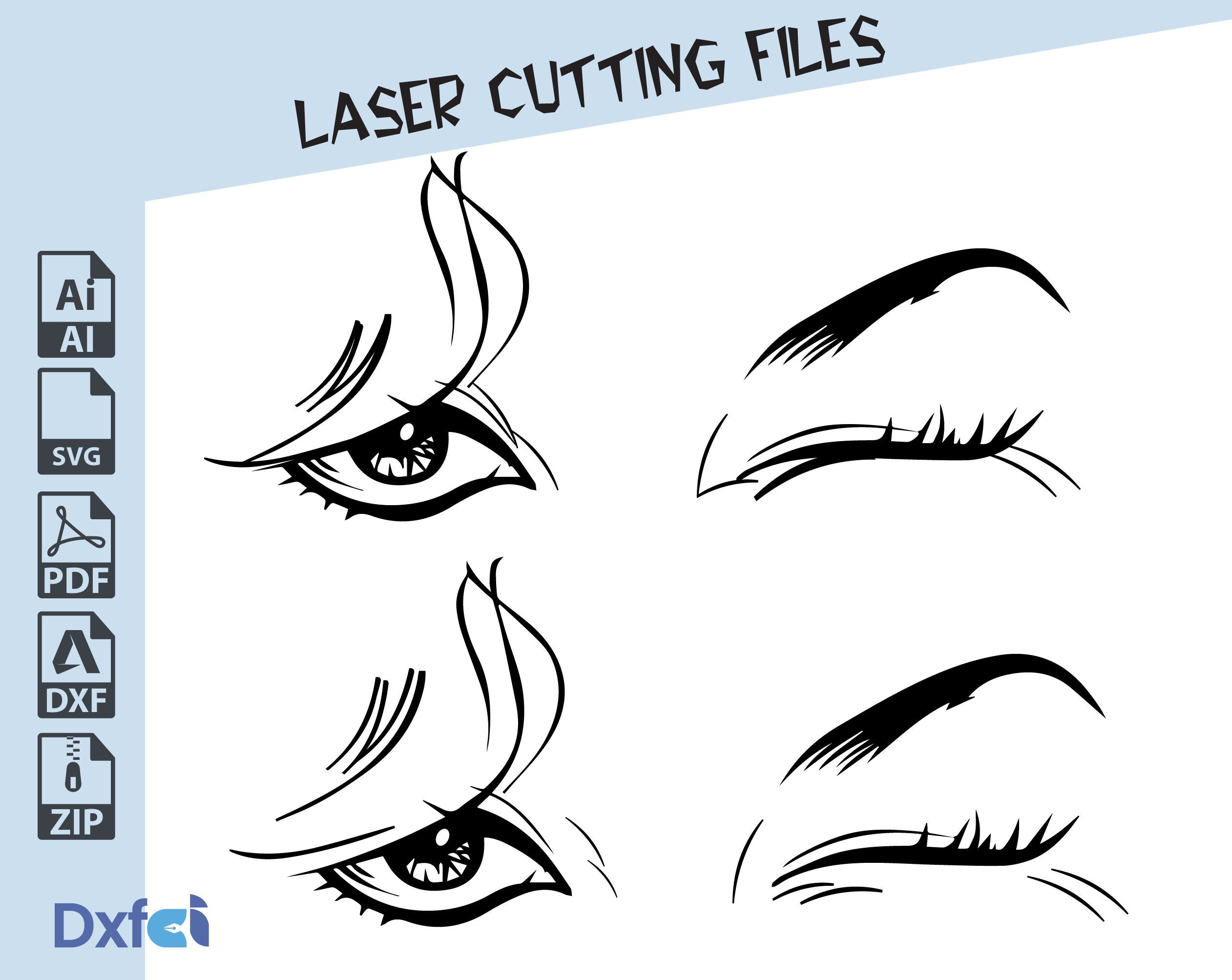 Eyelashes Girl SVG, Eyebrows SVG, Makeup SVG, Eyebrow Silhouette, Girl ...