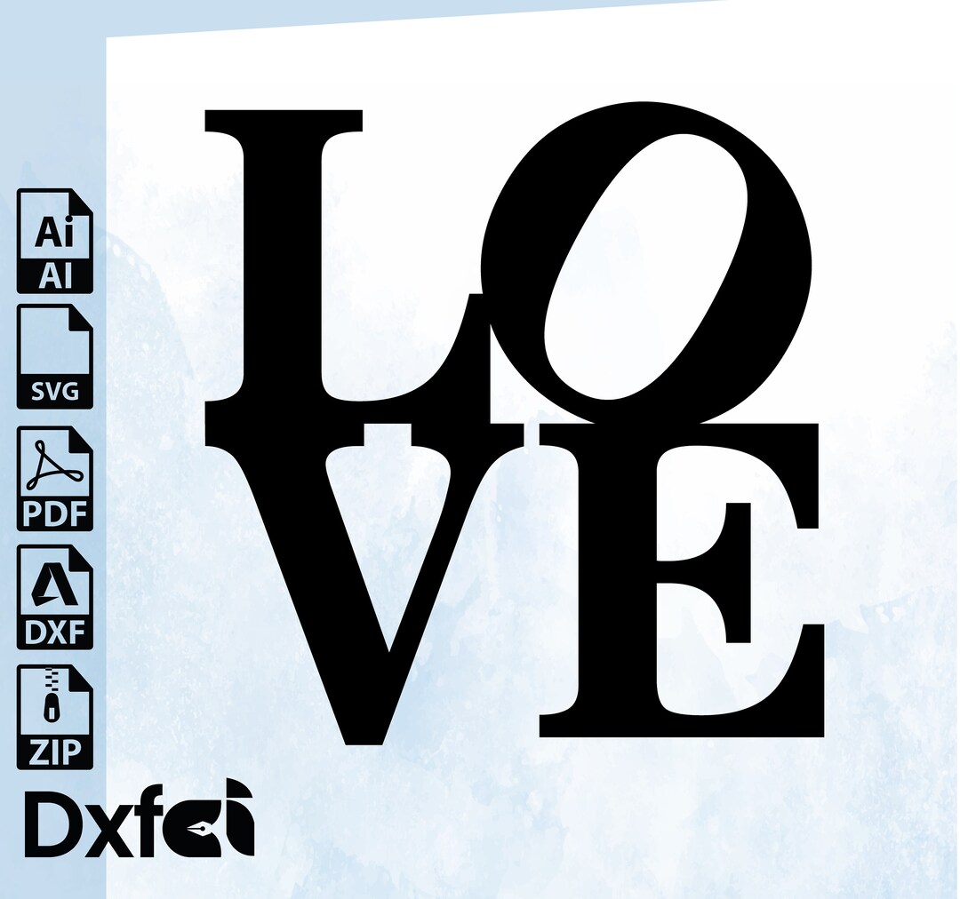 Love Dxf, Love Sign Dxf, Sweetheart Dxf, Svg, Eps, Png File, for Cnc ...