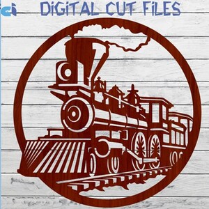 Train Svg Cut File, Train Dxf Files, Plasma Cut File, Steam Train Train ...