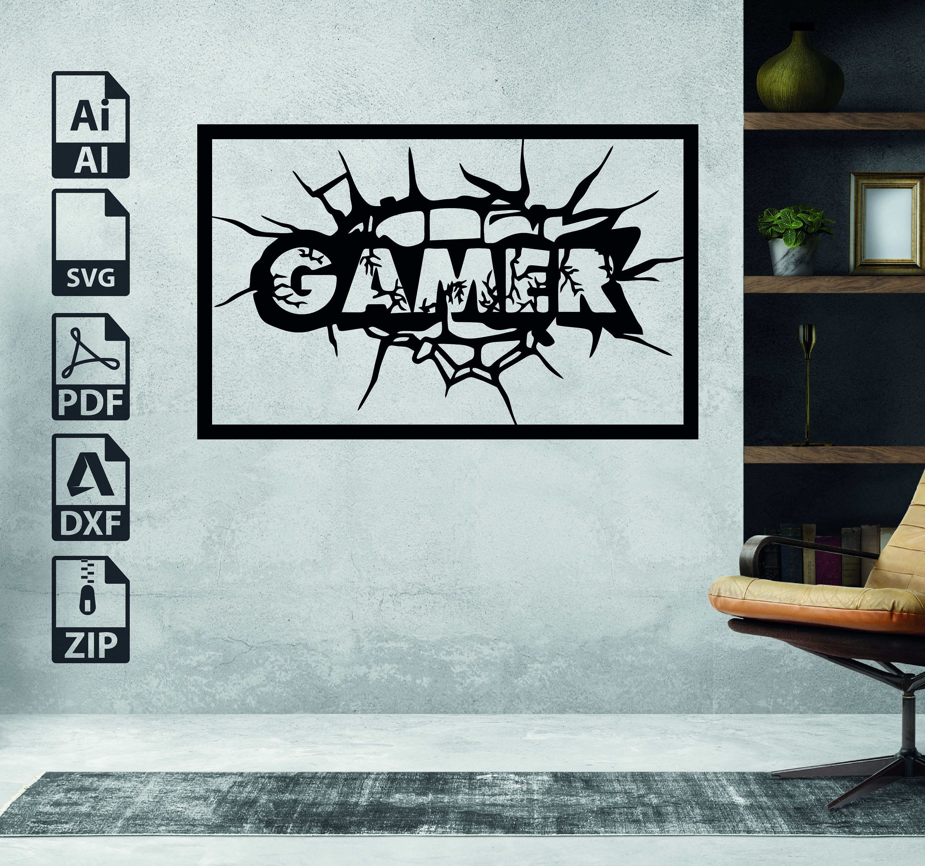 Gamer Svg, Laser Cut Files Gamer for Tshirt Svg, Gamer Wall Room or ...
