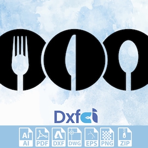 Fork Spoon Kitchen Decor SVG DXF, Laser Cut Files (digital Download) - Etsy