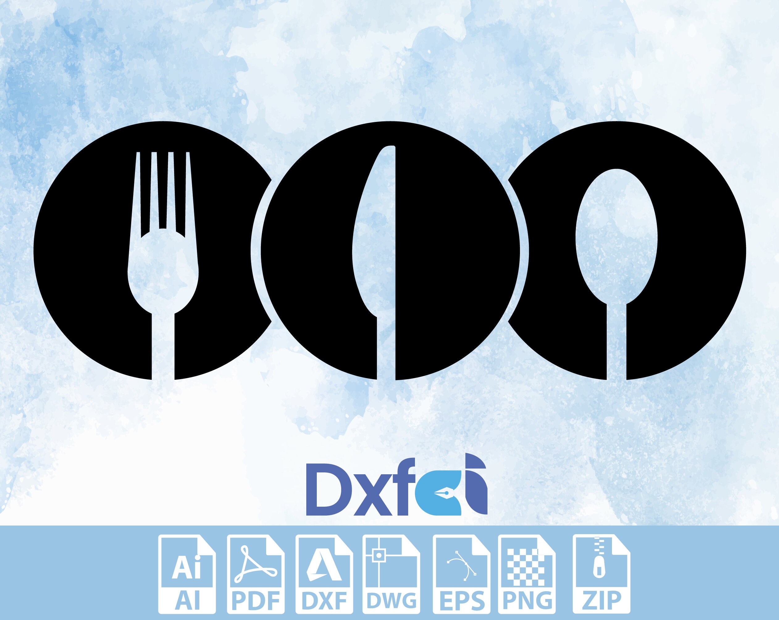Fork Spoon Kitchen Decor SVG DXF, Laser Cut Files (digital Download) - Etsy