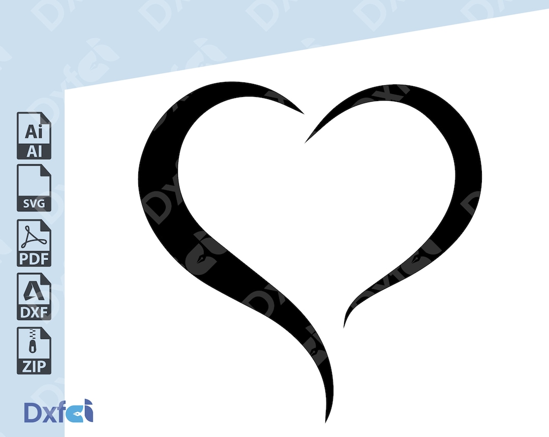 Heart Open SVG, Jpg,png ,eps, Pdf,heart Digital Download, Heart Png - Etsy