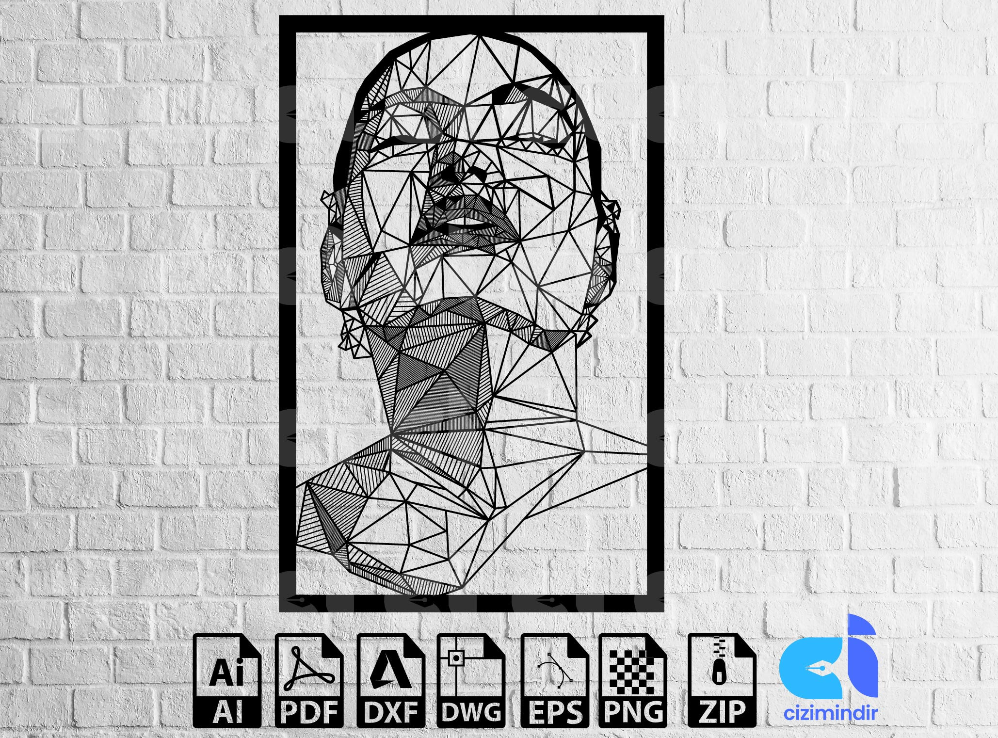 Abstract Geometric Woman SVG, Laser Cut File for Wood - Etsy