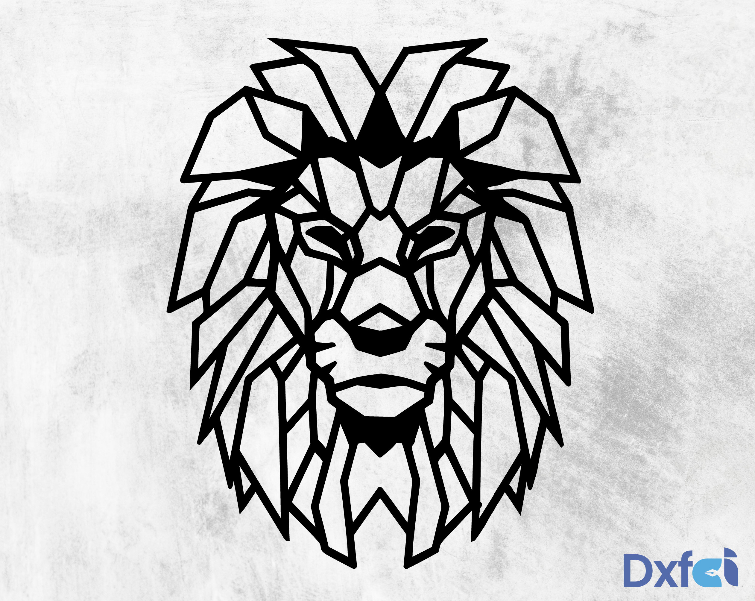 Geometric Lion Svg Lion King Svg Portrait DXF File for Laser and Plasma ...