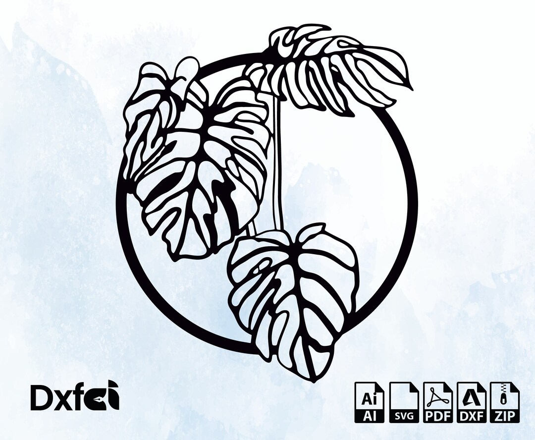 Leaf Tree Dxf Files Tree Leaf Dxf Svg Files Laser Cutting Metal and ...