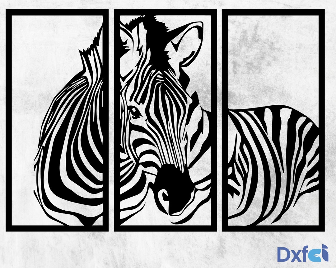 Zebra Panel Dxf Zebra Svg Design Laser Cut Svg Dxf - Etsy